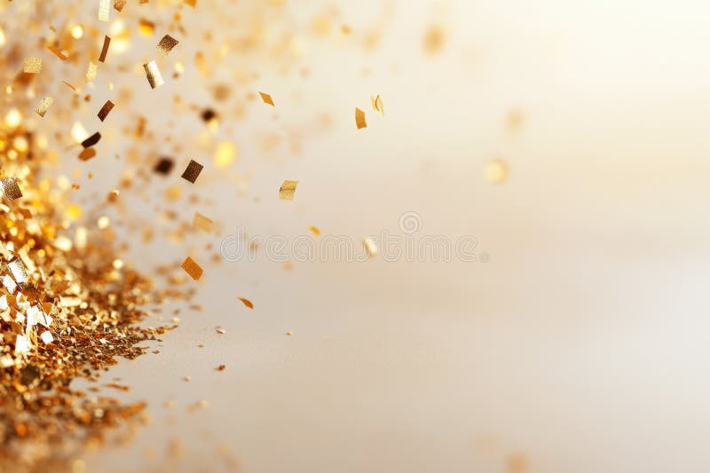 Elegant Champagne Gold Gradient Background with Confetti for Festive ...