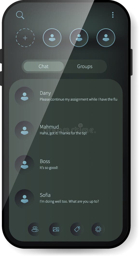 Elegant Chat Interface Design with Dark Teal Theme and Intuitive ...