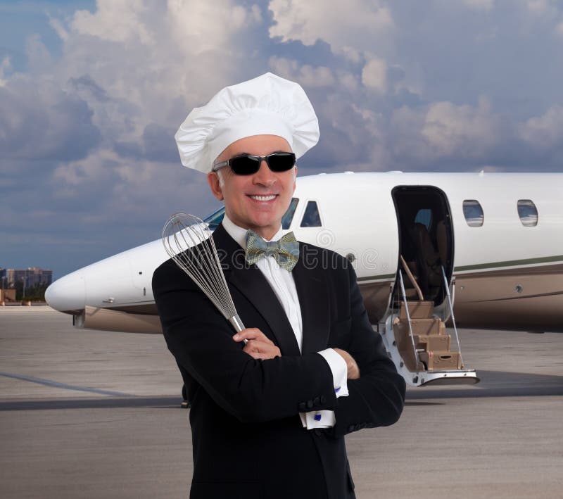 Elegant Chef Posing Front Jet Stock Photos - Free & Royalty-Free Stock ...