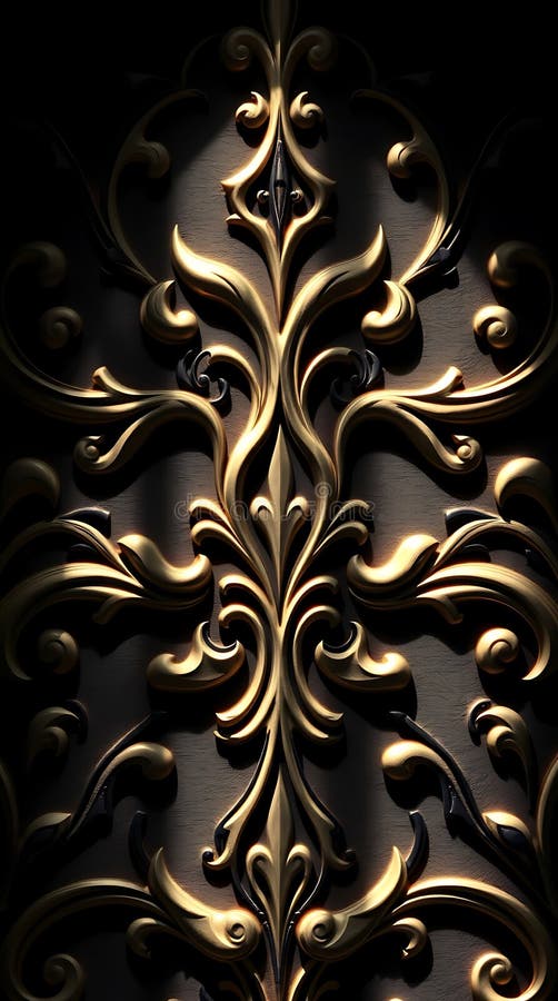 Elegant Chiaroscuro Wallpaper Pattern with Refined Features and Deep ...