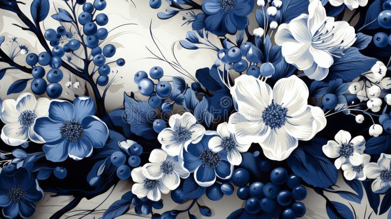 Elegant Chintz Pattern Illustration Blending Vintage and Modern ...