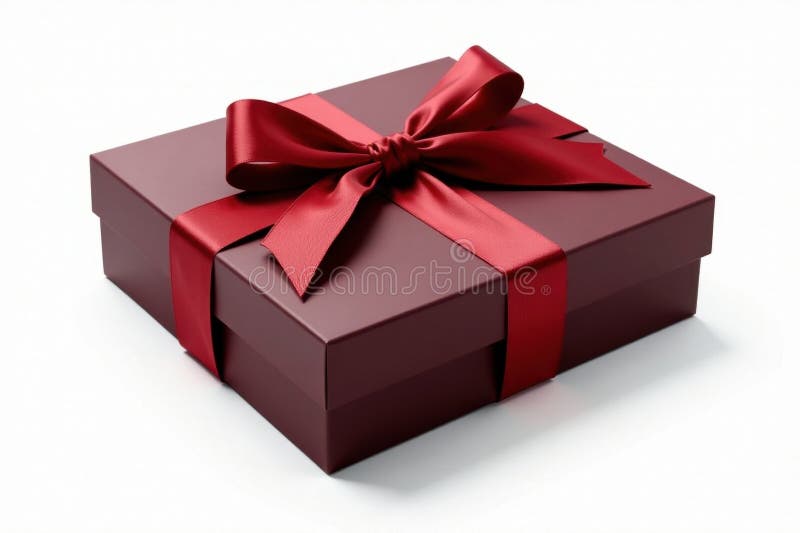 Elegant Chocolate Box with Satin Ribbon, Isolated , Box, Candy Stock ...