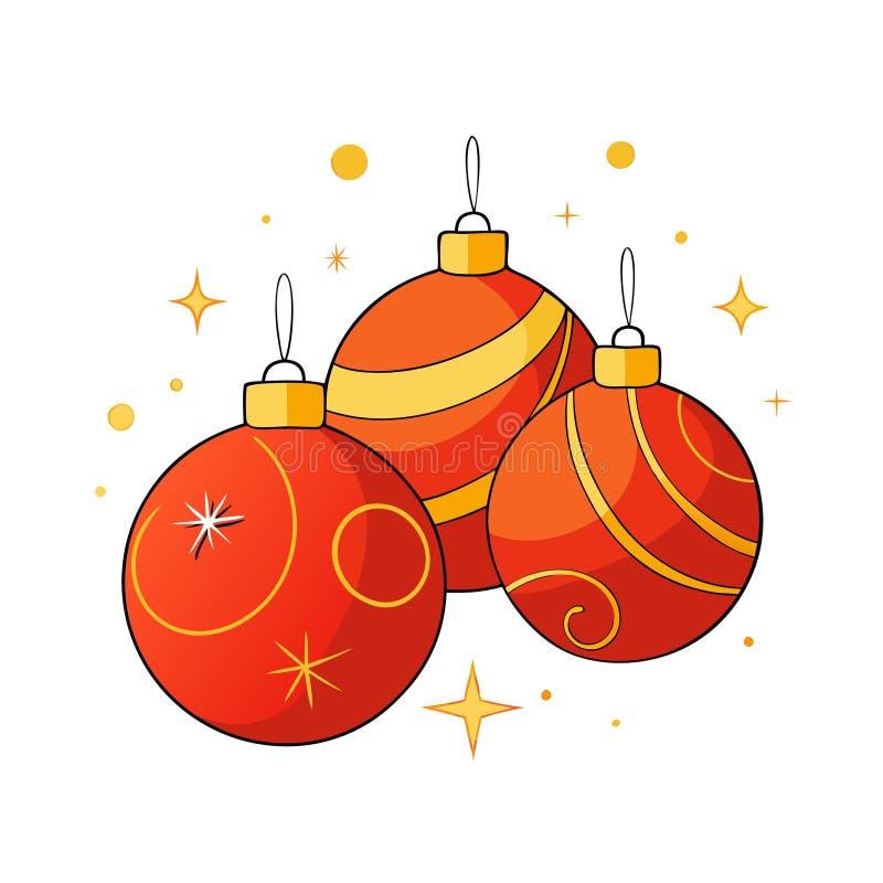 Elegant Christmas Baubels. Red and Gold Festive Background Stock ...