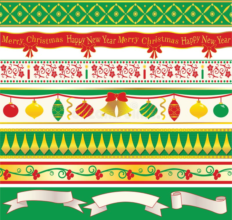 Christmas Ribbons stock vector. Illustration of blue - 34794193