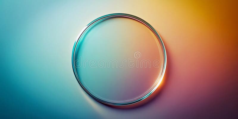 Elegant Circle Glass Frame for Creative Design Presentations a ...