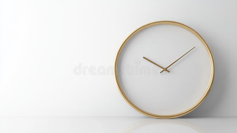 Elegant Circular Clock Face with Minimalist Design on a Simple ...