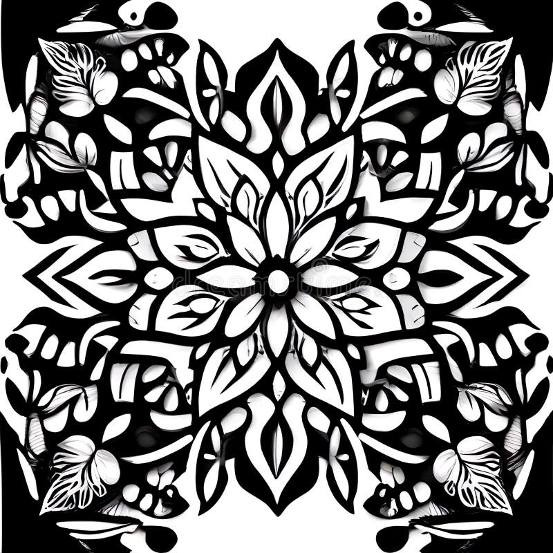 A Mandala Design Featuring Intricate Patterns Arranged in a Circular ...