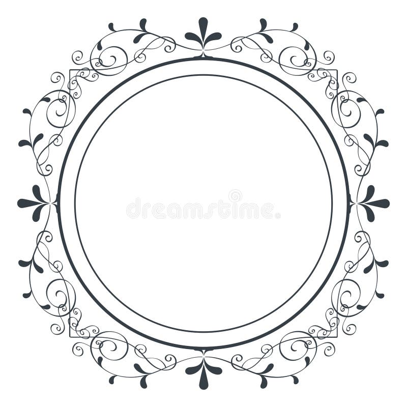 Elegant circular monogram stock vector. Illustration of monogram ...