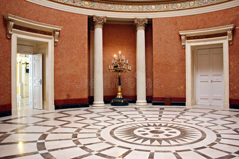 Elegant Circular Room in a Museum Editorial Stock Image - Image of ...
