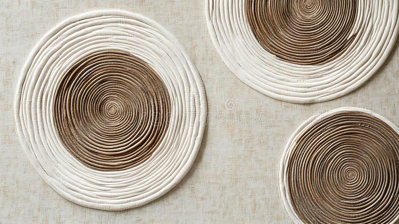 Elegant Circular Woven Wall Art for Modern Home Interiors Stock ...