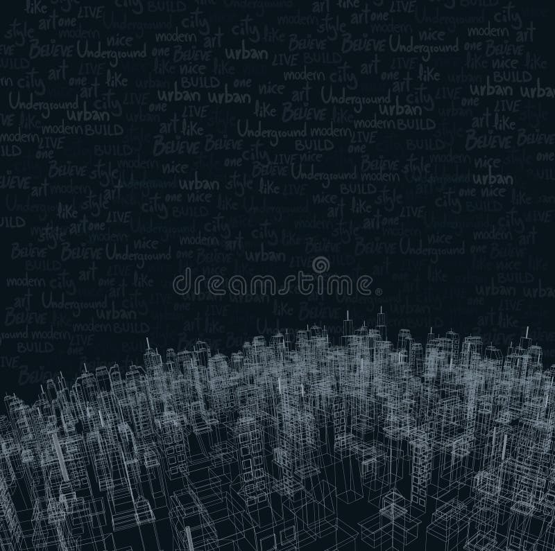 Elegant city render design stock illustration. Illustration of street ...