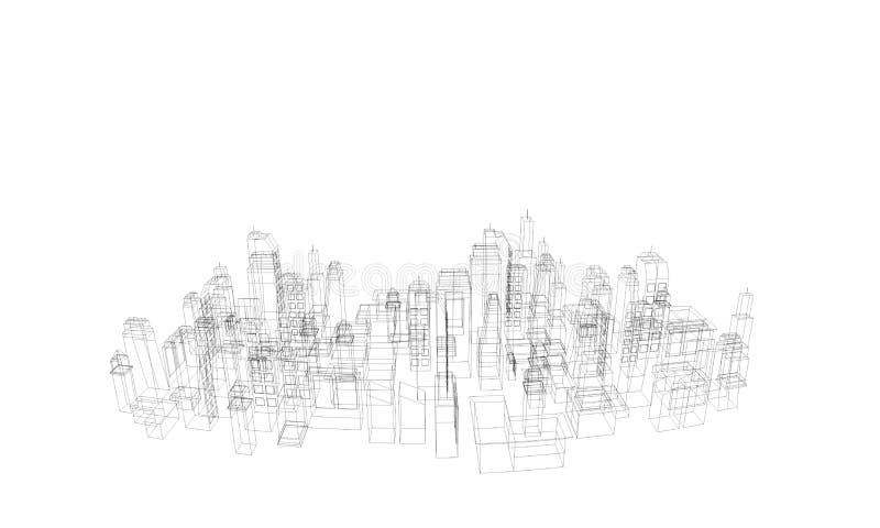 Elegant city render design stock illustration. Illustration of ...