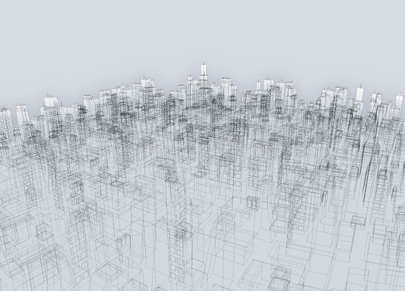 Elegant city render design stock illustration. Illustration of ...