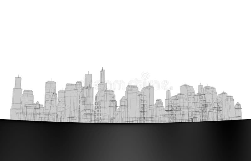 Elegant city render design stock illustration. Illustration of house ...