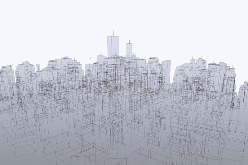 Elegant city render design stock illustration. Illustration of frame ...