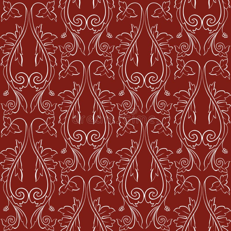 Elegant Classic Baroque Seamless Pattern with a Crown. Stock Vector ...