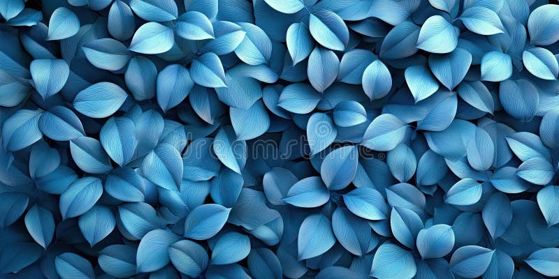 Elegant Classic Blue Leaves Background, Sophisticated Blue Leaf Pattern ...