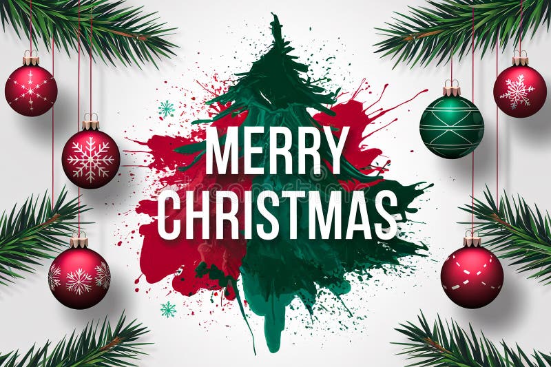 Elegant Classic Christmas Card Design Stock Illustration - Illustration ...