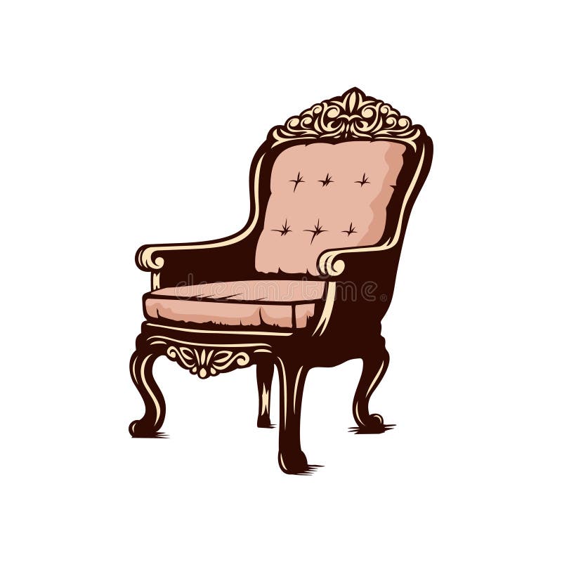 Classic Luxury Hand Drawing Chair Stock Vector - Illustration of decor ...