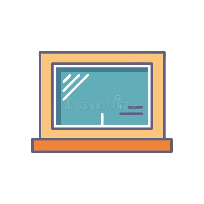 Elegant Classroom Window Concept Icon Stock Vector - Illustration of ...