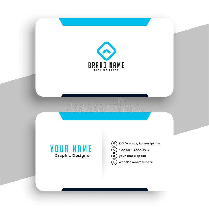 Elegant and Clean Corporate Biz Card Layout Design Stock Vector ...