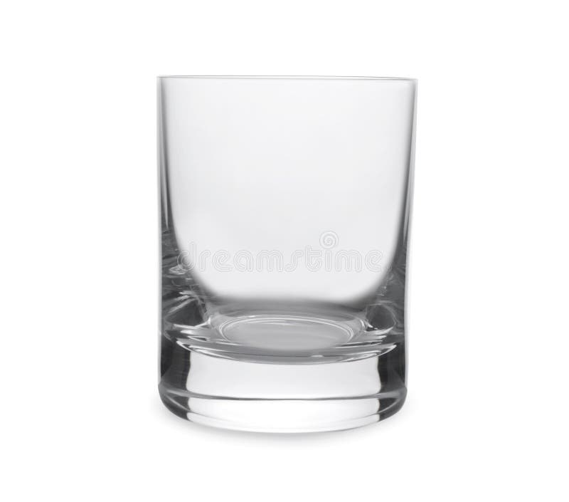 Elegant Clean Empty Shot Glasses Isolated on White Stock Image - Image ...