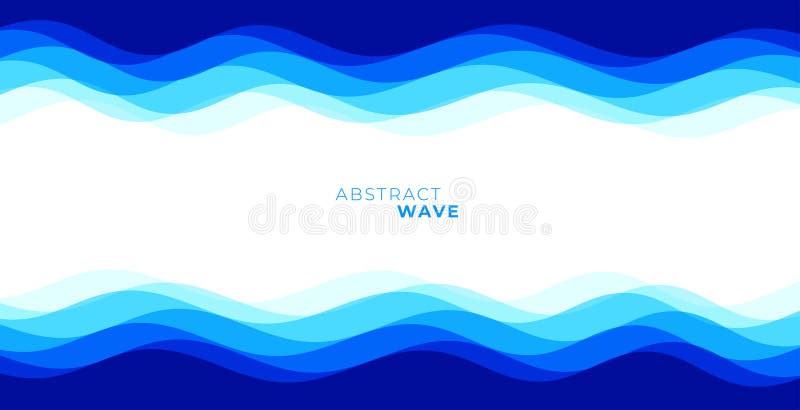 Elegant and Clean Fluid Wavy Motion Blue Banner Design Stock Vector ...