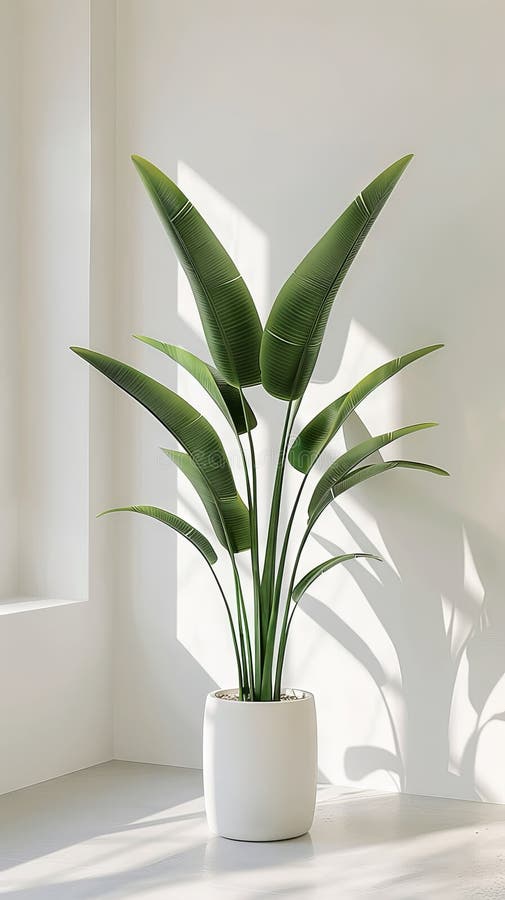 Elegant and Clean Plant Decor Stock Illustration - Illustration of ...