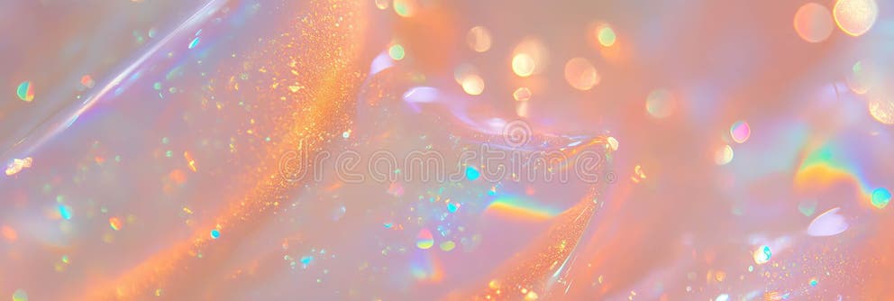 Elegant Clear Gel with Shimmering Particles and Light Diffraction in a ...