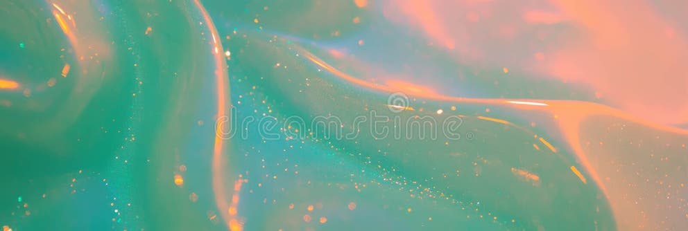 Elegant Clear Gel Texture with Shimmer and Microscopic Particles in a ...