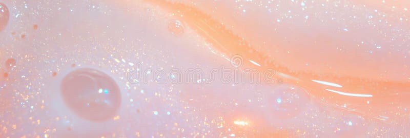 Elegant Clear Gel Texture with Shimmering Particles in a Cosmetic ...