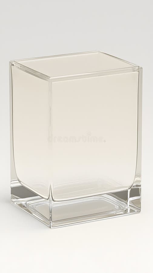 Elegant Clear Glass Rectangular Vase Stock Illustration - Illustration ...