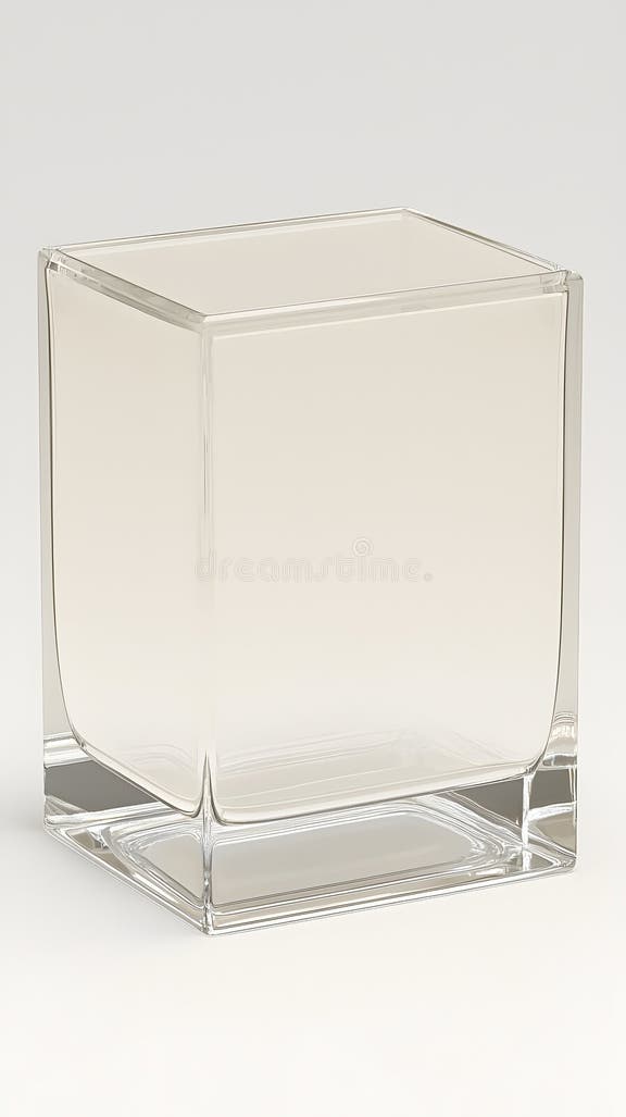 Elegant Clear Glass Rectangular Vase Stock Illustration - Illustration ...