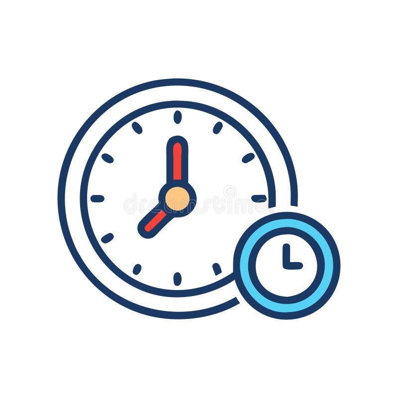 Elegant Clock with Thermometer Design Icon Stock Illustration ...
