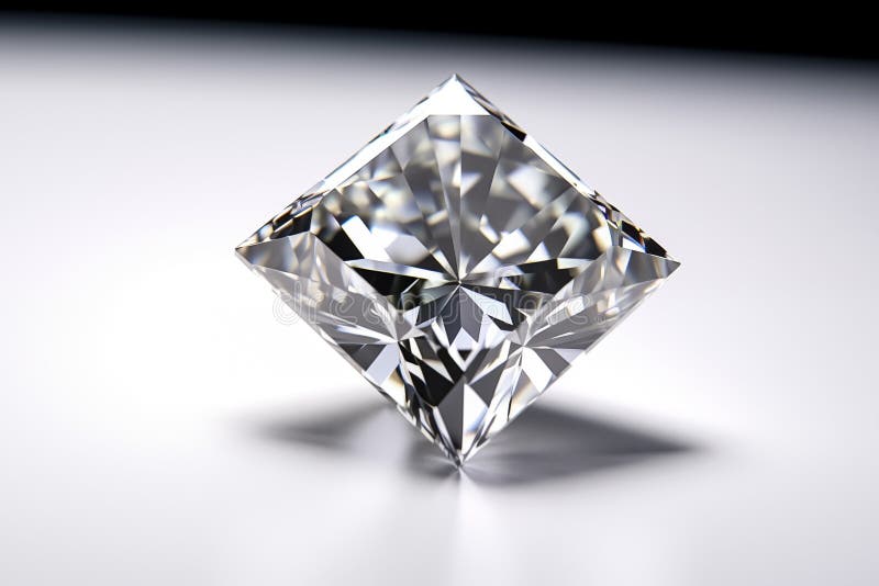 Elegant Close-up of a Brilliant Cut Diamond Reflecting Light on a ...