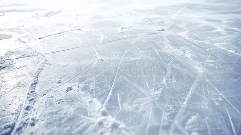 Elegant Close Up of Ice Skating Rink Texture with Intricate Patterns ...