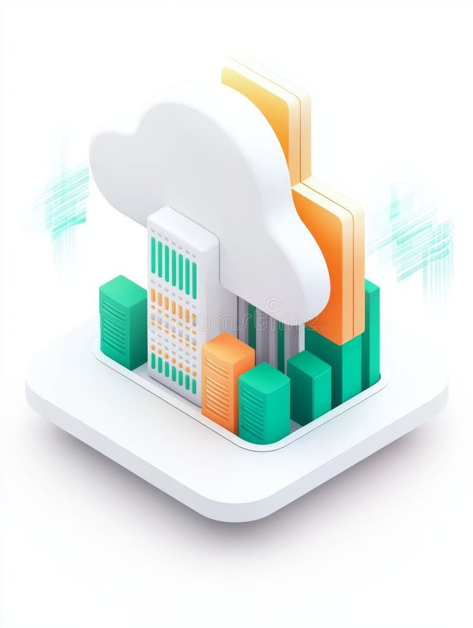 In this Elegant Cloud Storage Symbol on a Plain Backdrop, Cutting-edge ...