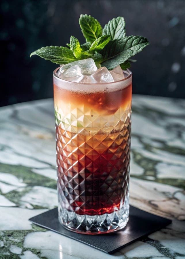 Elegant Cocktail Drinks Generative Ai Stock Illustration - Illustration ...