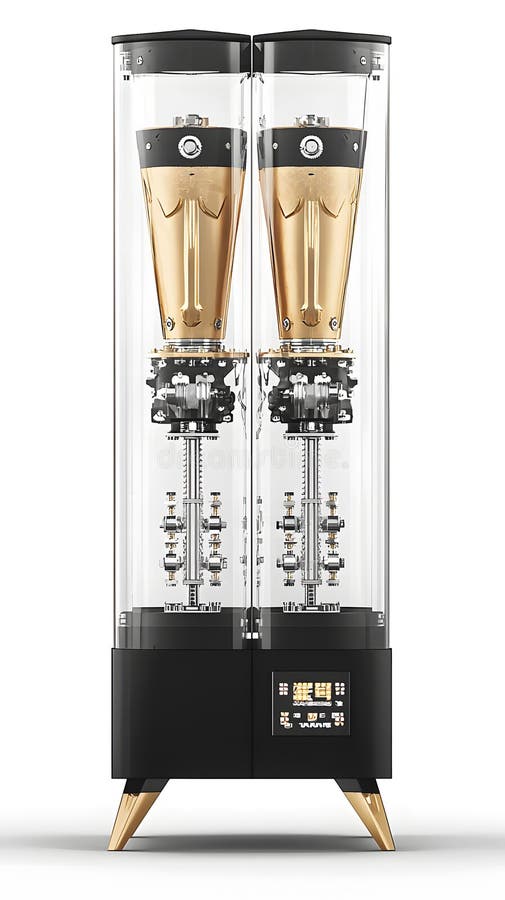 Elegant Coffee Brewing Machine with Glass Design Stock Illustration ...