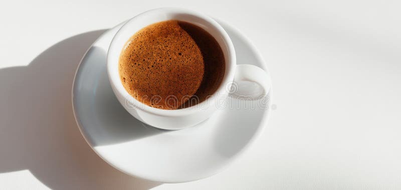 The Elegant Coffee Cup on a Minimalist Table Setting with Soft Shadows ...