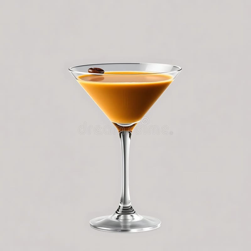 Elegant Coffee Martini in a Martini Glass Stock Illustration ...