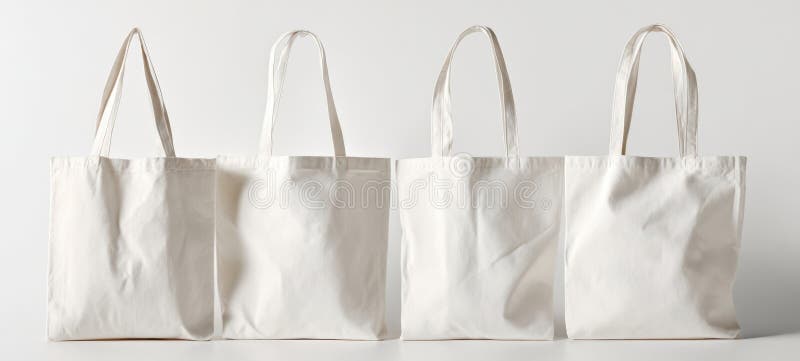 The Elegant Collection of Empty White Tote Bags for Versatile Use. AI ...