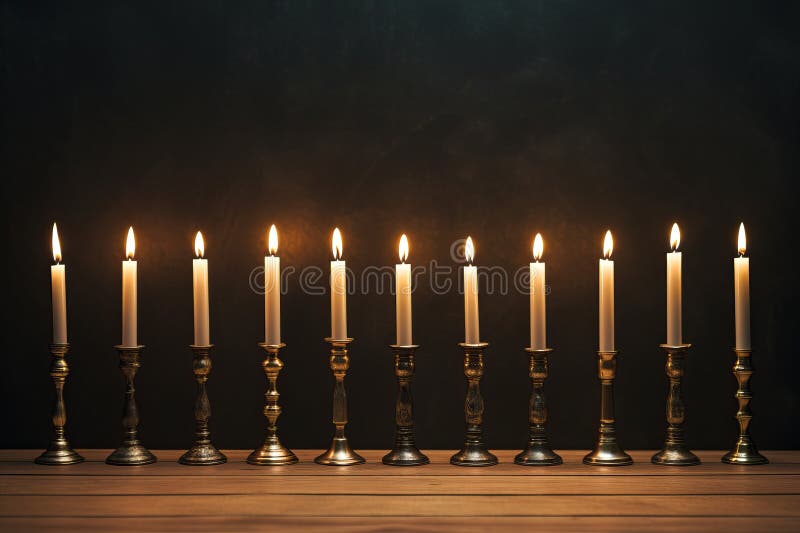 Elegant Collection of Lit Candles Casting Warm Light in a Serene ...