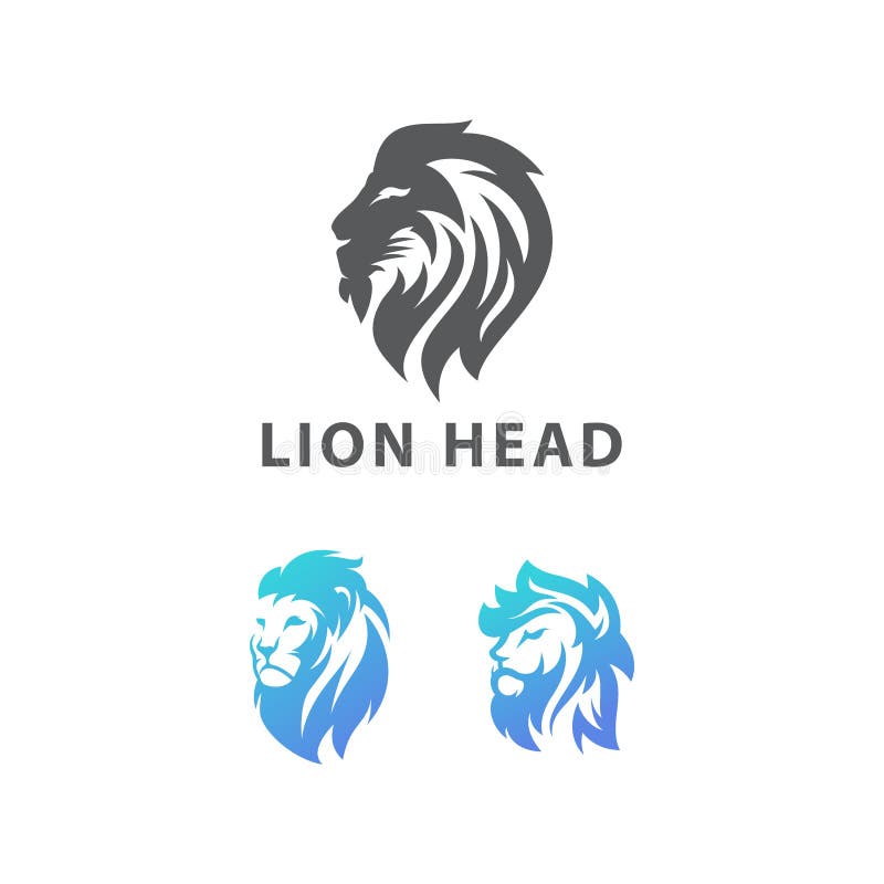 Elegant Collection Modern Set Strong Lion Set Vector Design Stock ...