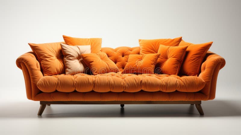 Elegant Color Sofa. Generative AI Stock Illustration - Illustration of ...