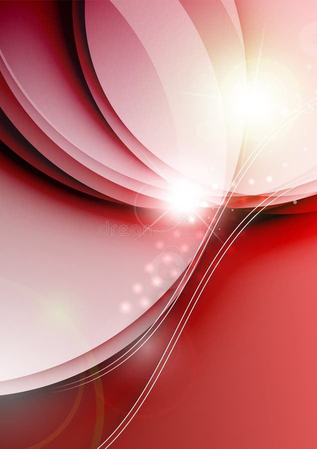 Elegant Color Waves with Light Flares Stock Vector - Illustration of ...