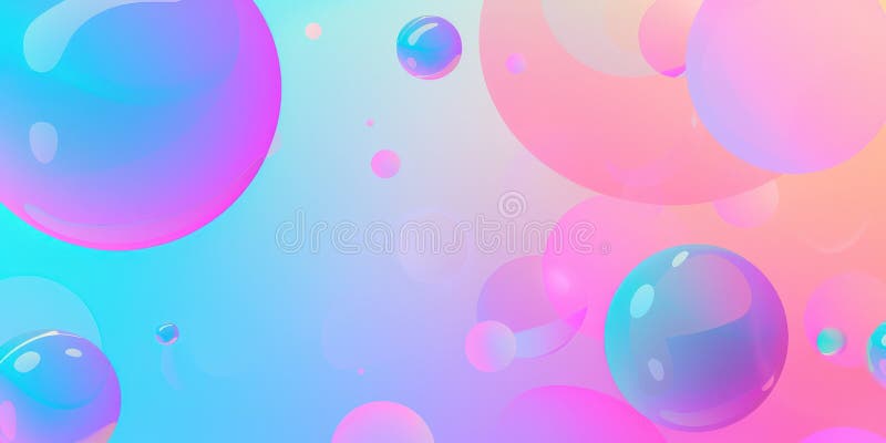 Elegant Colorful Gradient with Bubbles Floating in a Bright Atmosphere ...