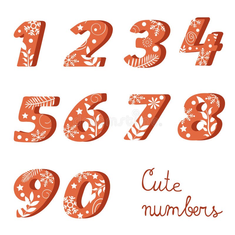 Elegant Colorful Numbers Collection Stock Vector - Illustration of ...