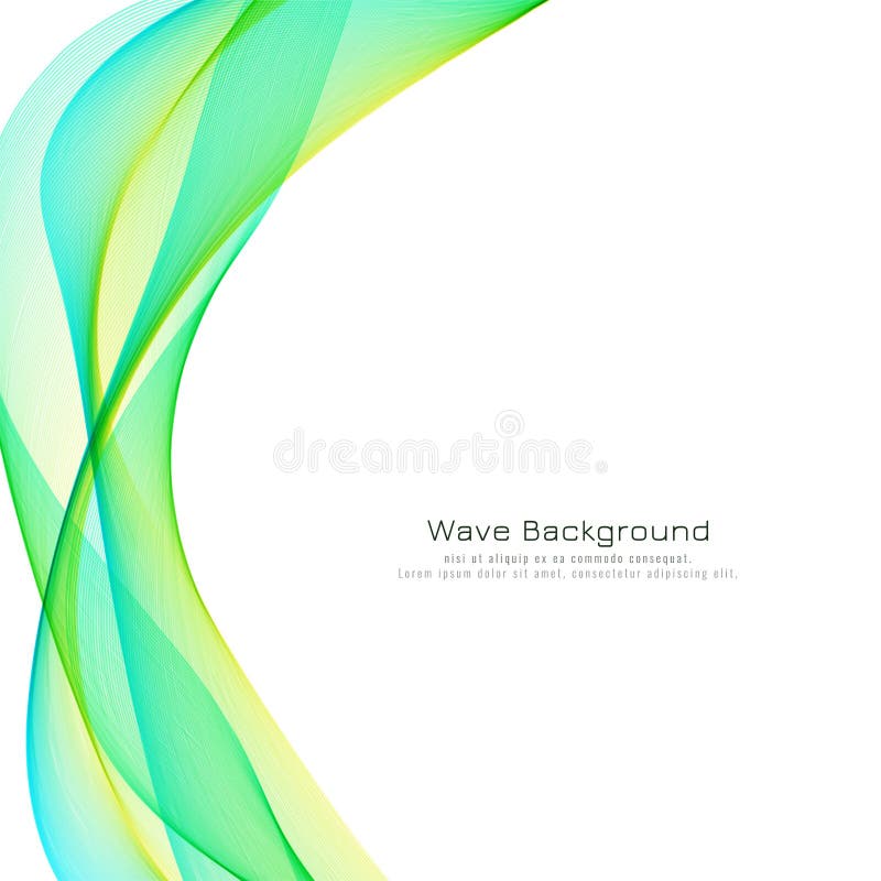 Elegant Colorful Wave Background Design Stock Vector - Illustration of ...