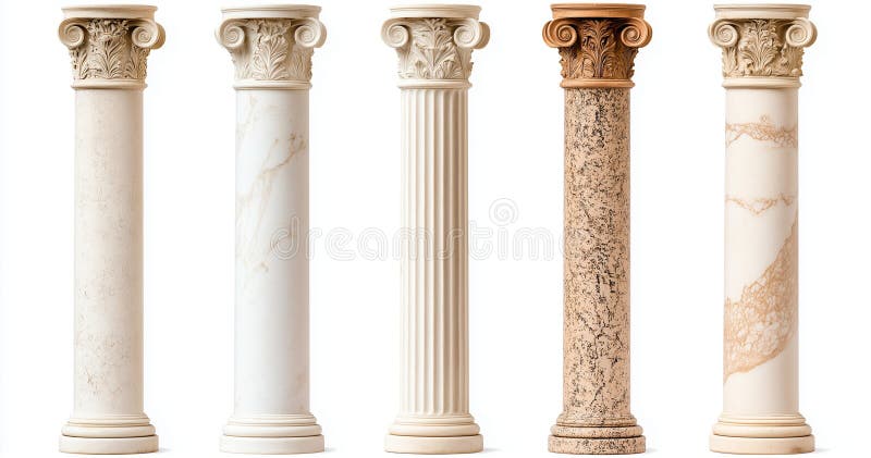 Elegant Columns Showcase Various Designs and Materials Reflecting ...